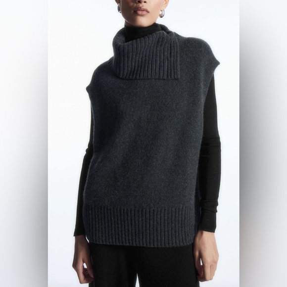 COS | Sweaters | Cos 0 Cashmere High Neck Sleeveless Sweater Vest In ...